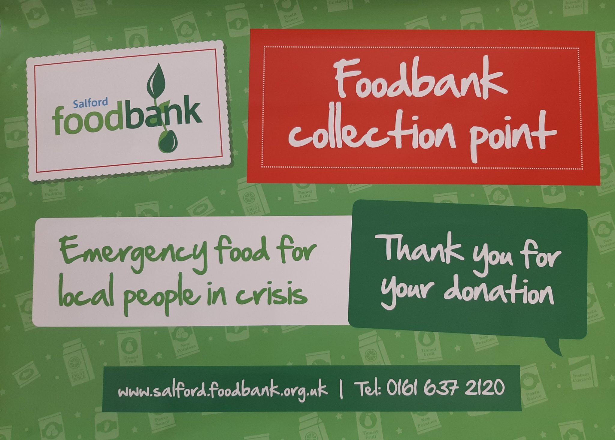 Our new corporate signage | Salford Foodbank